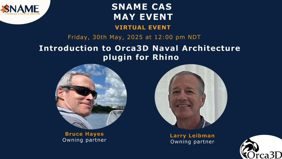 Orca3D to Present at SNAME Canadian Atlantic Section Virtual Event – M ...